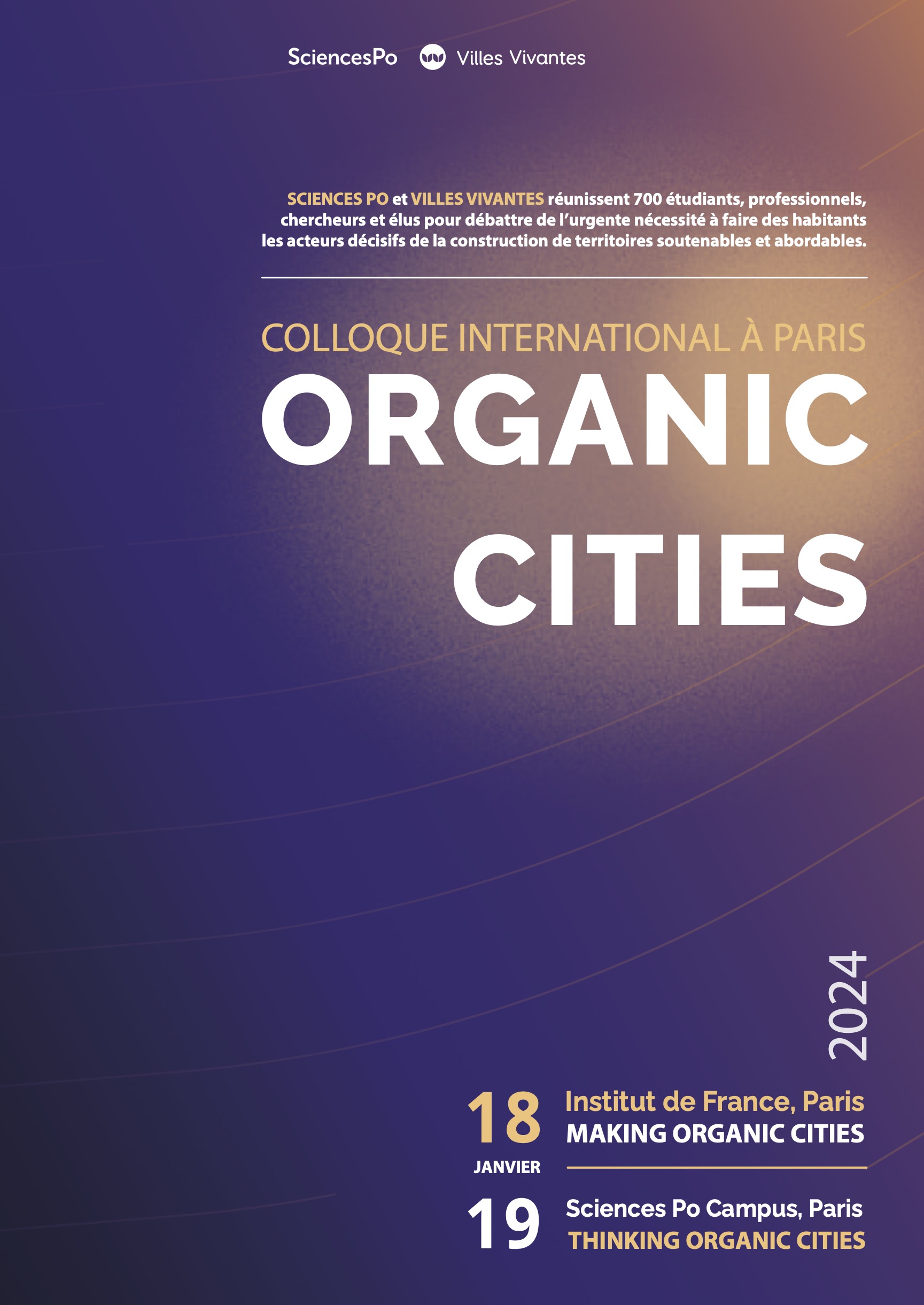Intervention à la conférence Organic Cities, sur la soutenabilité des densités urbaines ...